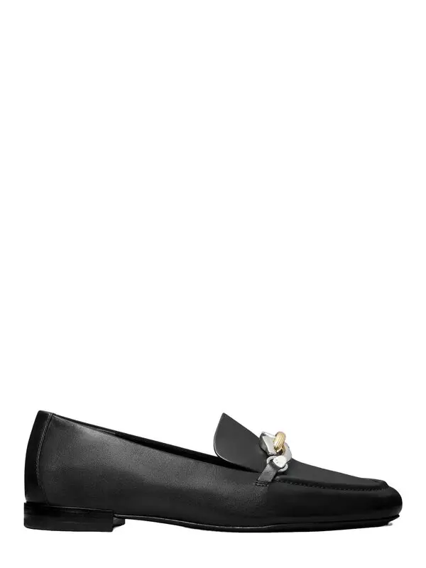 Tory Burch Chain-link Embellishment Loafers - Black
