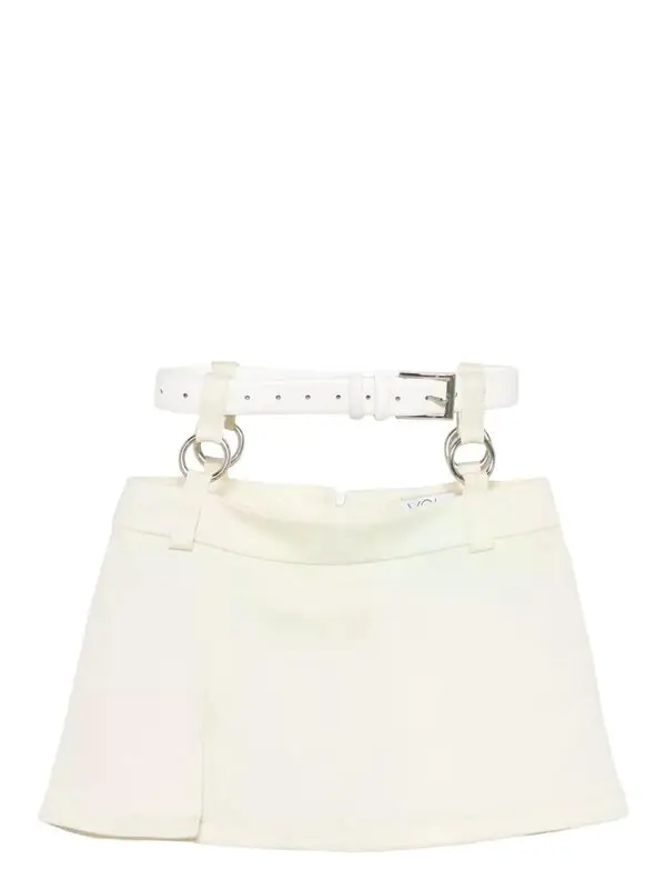 VESTIAIRE D'UN OISEAU LIBRE Mini Skirt With Belt - White