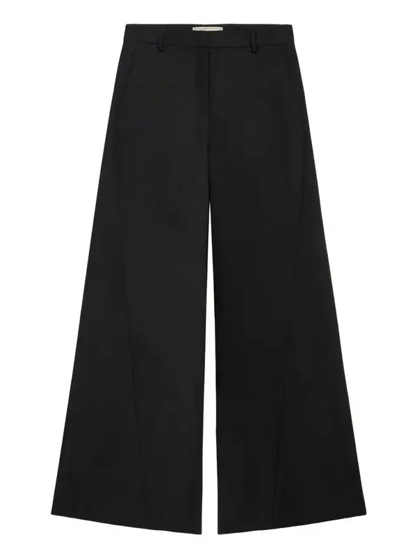 Blumarine Panelled Wide-leg Trousers - Black