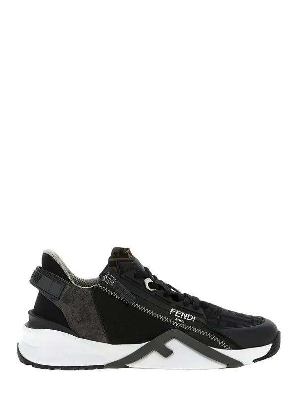 Fendi Flow Jacquard Sneakers - Black