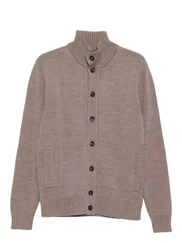 ZANONE High-neck Button-fastening Cardigan - Brown