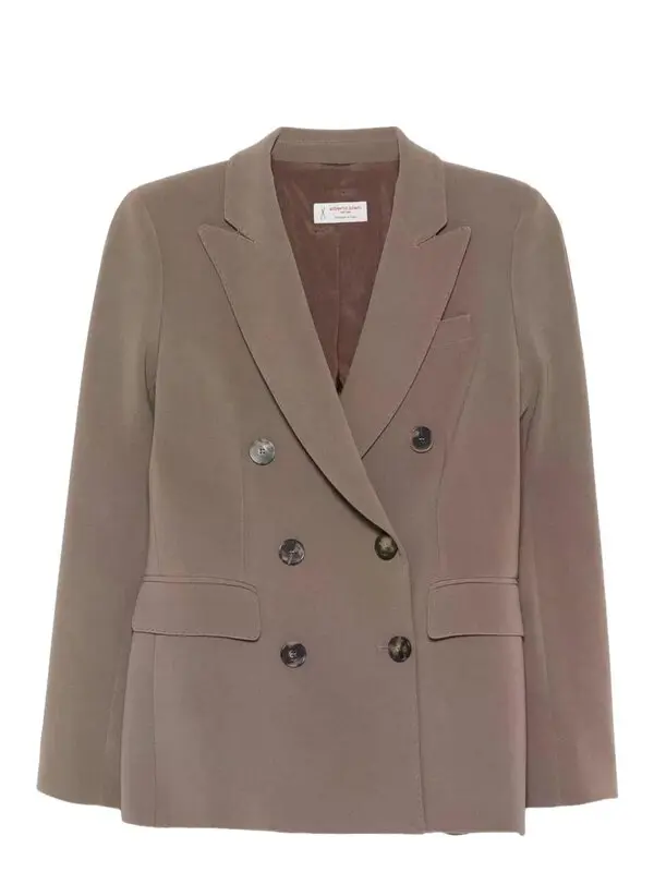 Alberto Biani Double-breasted Blazer With Button Cuffs - Brown