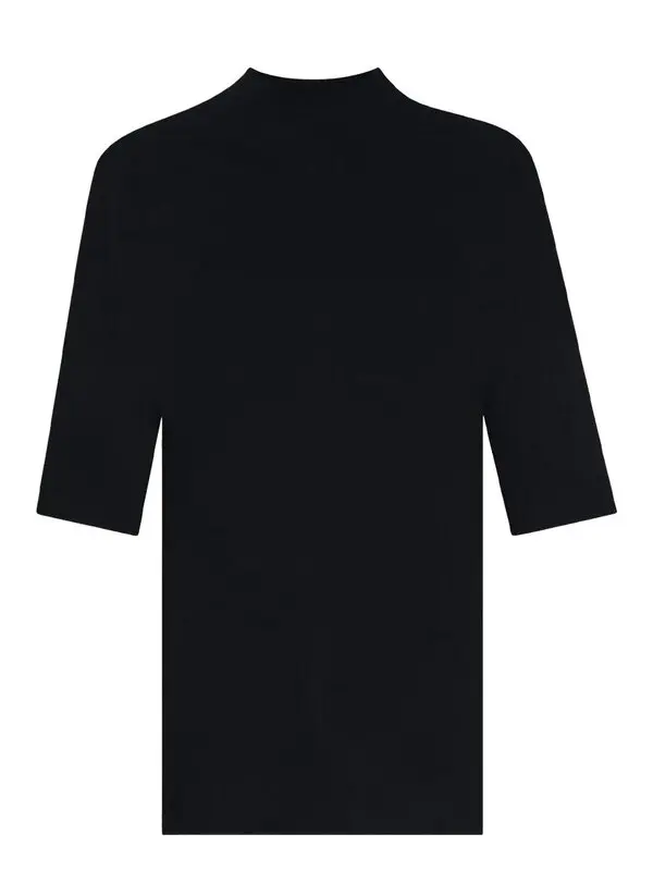 BOSS Ribbed High-neck T-shirt - Black