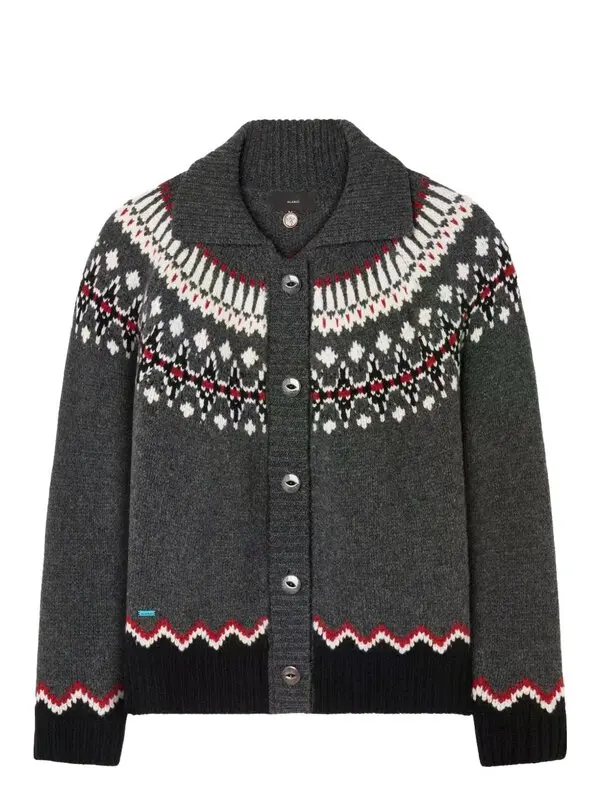 Alanui Fair Isle Cardigan - Grey