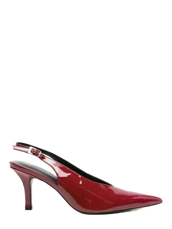 Patrizia Pepe 80mm Pointed-toe Slingback Pumps - Red
