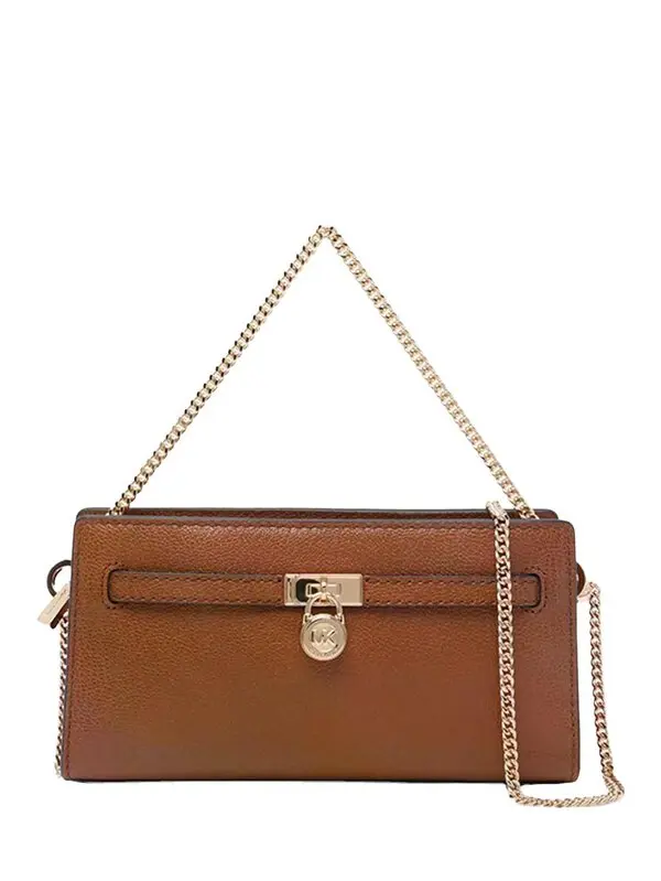 Michael Kors Padlock Chain Shoulder Bag - Brown