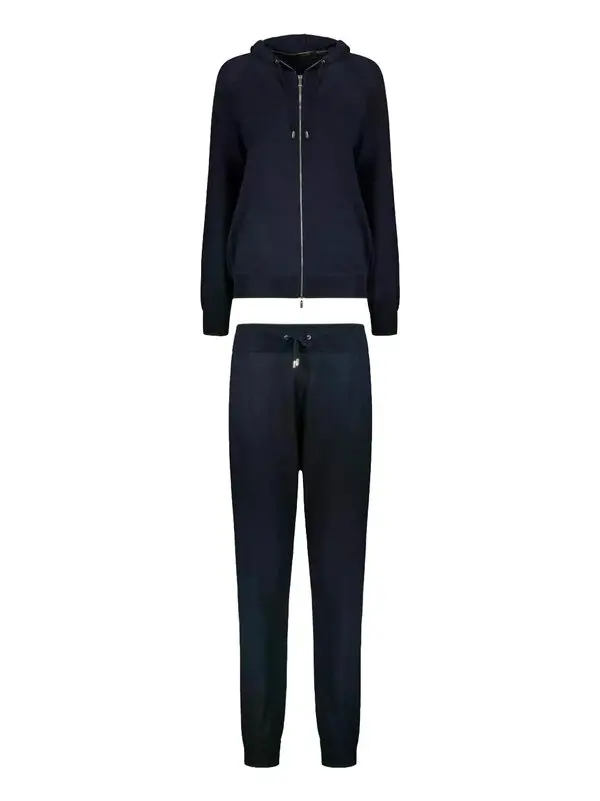 MOORER Drawstring-waistband Zip-front Tracksuit - Blue