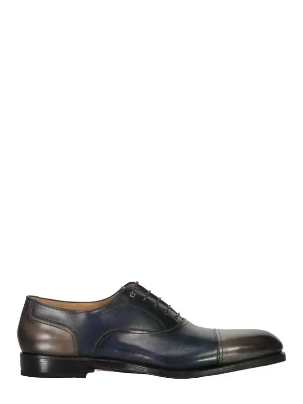 FERRAGAMO Leather Panelled Shoes - Blue