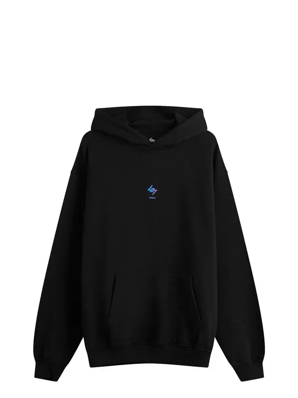 REPRESENT 247 Oversized Hoodie - Black/purple Fade
