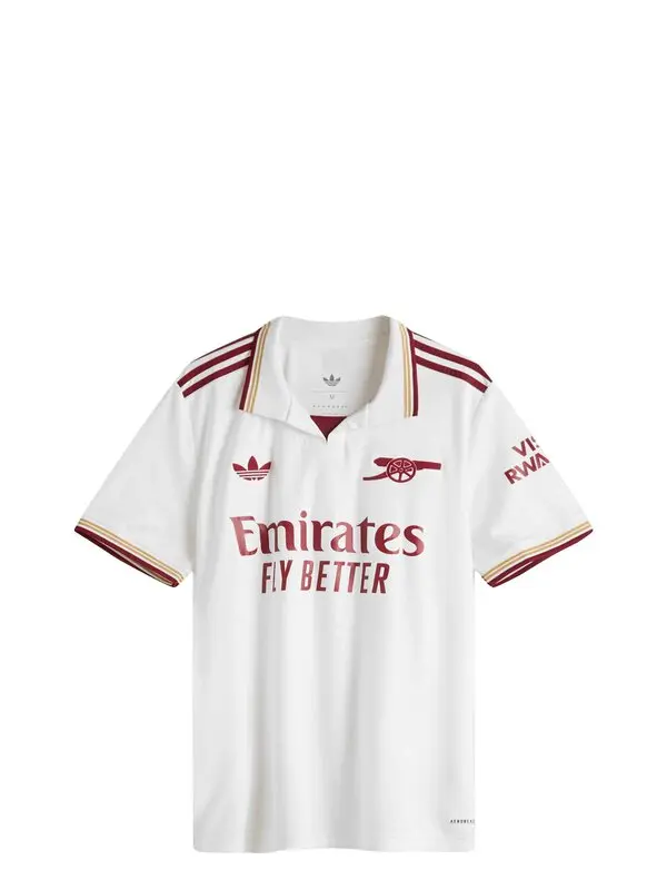 Adidas Arsenal Fc 3rd Jersey Top - Cloud White/team Coll Burgundy