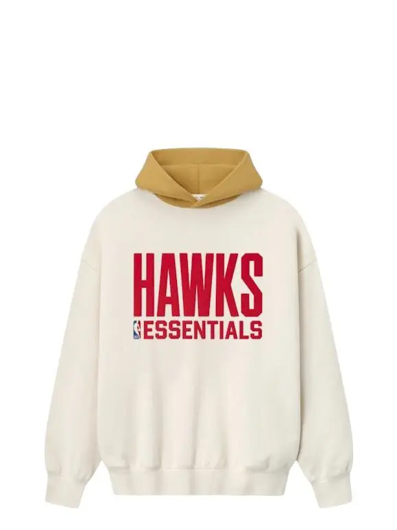 Fear Of God Essentials Atlanta Hawks Hoodie - Cream/caramel Yellow