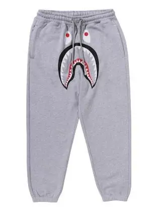 A BATHING APE Shark Relaxed Fit Sweat Pants - Gray