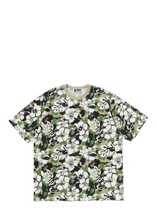 A BATHING APE Abc Resort Camo Relaxed Fit Tee Shirt - Green