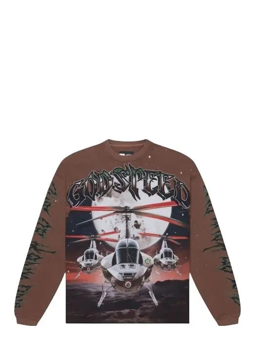 GODSPEED Airstrike Long Sleeve T-shirt - Brown