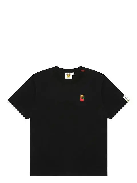 A BATHING APE Baby Milo Apple Tee - Black