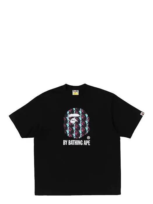 A BATHING APE Ape Head Pattern Bathing Ape Relaxed Fit Tee Shirt - Black