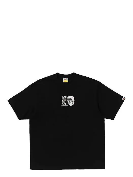 A BATHING APE Frankenstein Logo Relaxed Fit Tee Shirt - Black