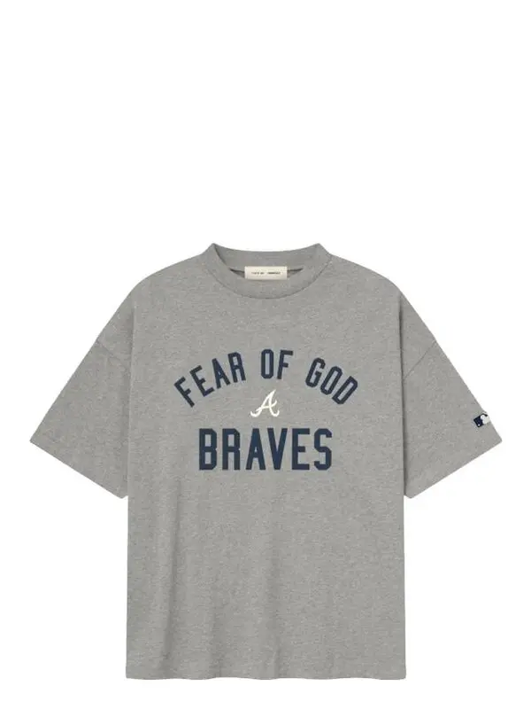 Fear Of God Essentials Atlanta Braves Tee Shirt - Dark Heather