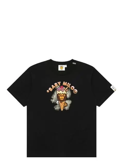 A BATHING APE Baby Milo Ice Cream Tee Shirt - Black