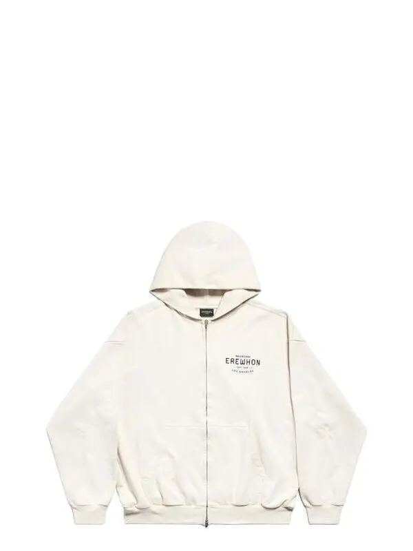 Balenciaga X Erewhon Los Angeles Zip-up Hoodie - Beige/black