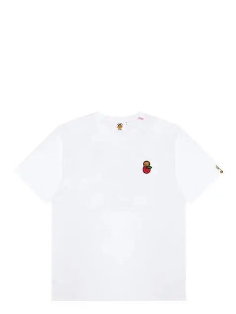 A BATHING APE Baby Milo Apple Tee - White