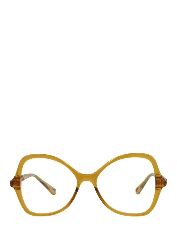 Chloé Cat Eye Frame Optical Frames - Yellow Yellow Transparent (ch0004o/30009824/003)