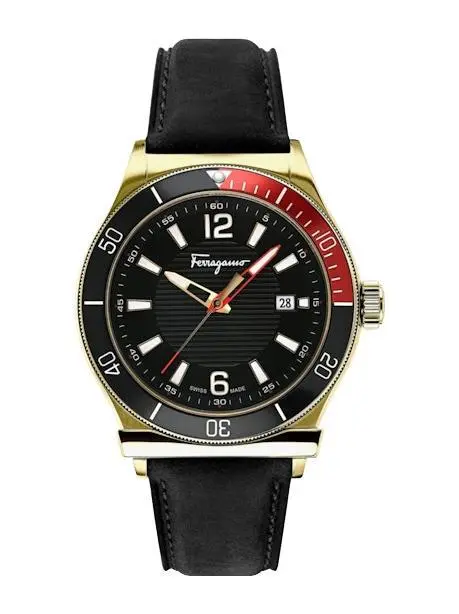 FERRAGAMO 1898 Sport Leather Watch - Stainless Steel