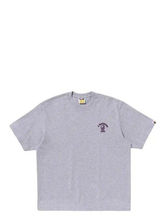 A BATHING APE College One Point Relaxed Fit Tee Shirt - Gray