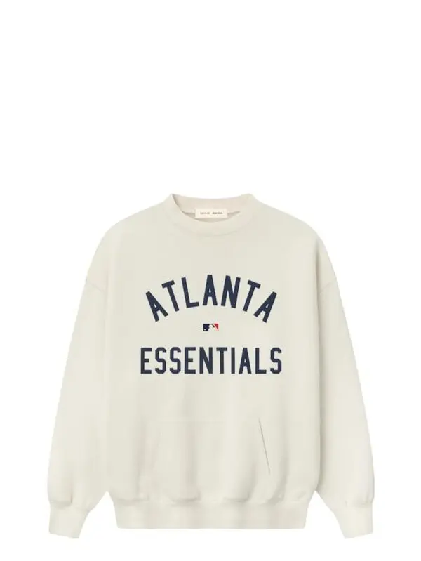 Fear Of God Atlanta Braves Crewneck Sweatshirt - Cream White