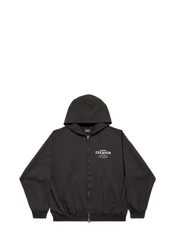 Balenciaga X Erewhon Los Angeles Zip-up Hoodie - Black/white