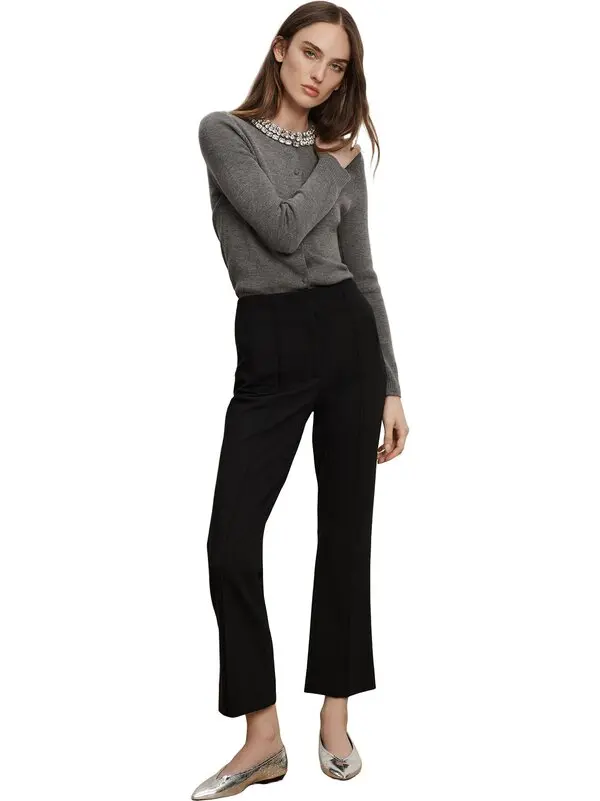 Veronica Beard Kean Ponte Slim-leg Trouser - Black