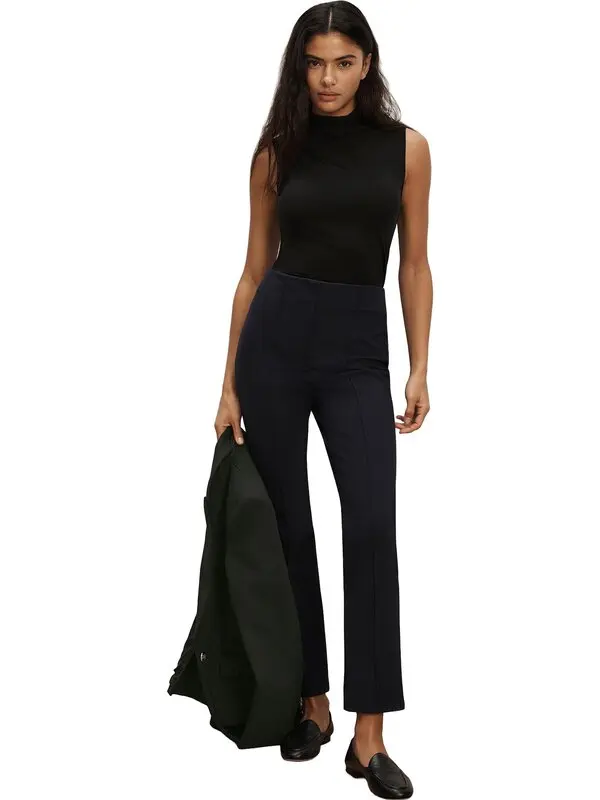 Veronica Beard Kean Ponte Slim-leg Trouser - Navy