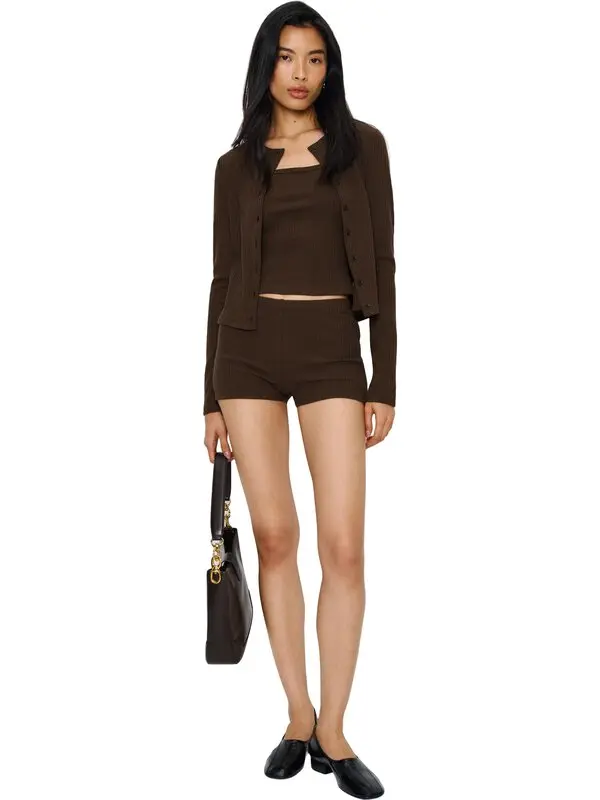 REFORMATION Kai Knit Three-piece Set - Brown