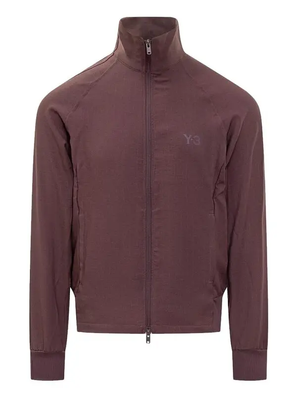 Adidas Burgundy Full Zipper Sports Jacket - Purple