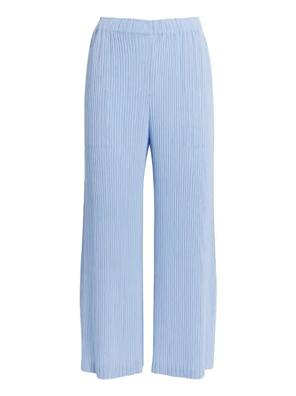Issey Miyake Hatching Pleats Trousers - Blue