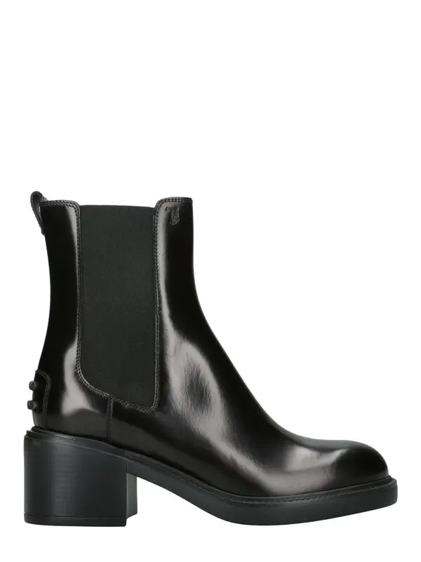 TOD'S Patent Leather Ankle Boots - Black