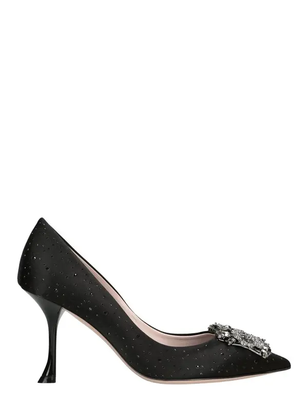 ROGER VIVIER Rv Bouquet Strass Buckle Pumps - Black