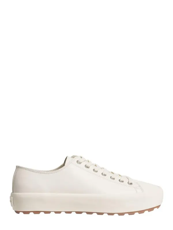 Sandro Leather Vulca Sneakers - Beige
