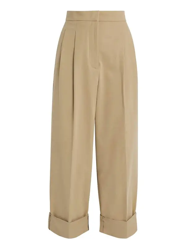 Max Mara Pleated Tapered Trousers - Beige