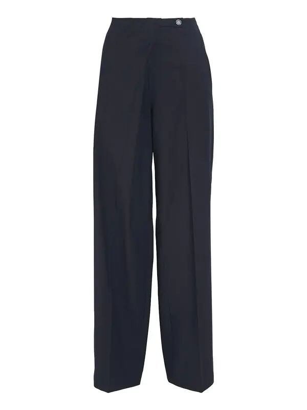 Sandro Asymmetric Wide-leg Tailored Trousers - Blue