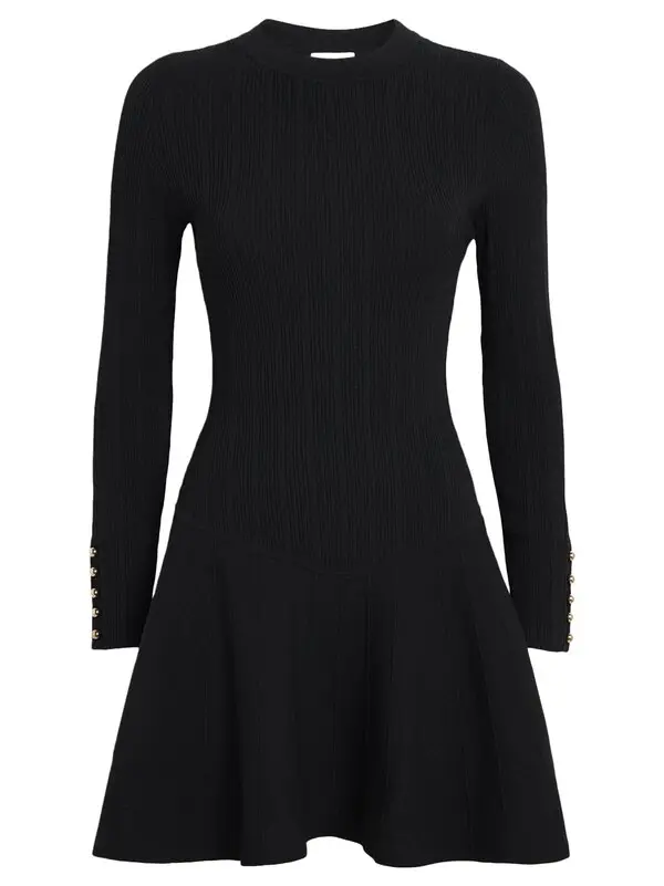 Claudie Pierlot Rib-knit Mini Dress - Black