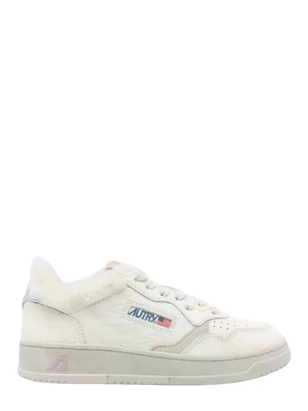 AUTRY Medalist Faux-fur Sneakers - White