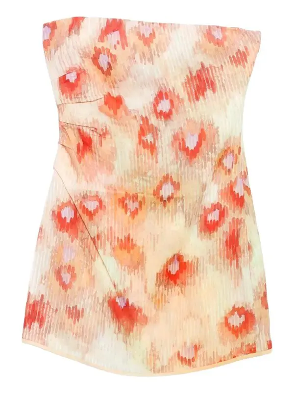 Sir The Label Fiorella Floral-print Minidress - Neutrals