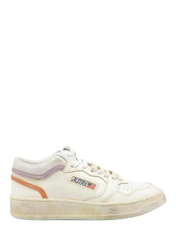 AUTRY Med-way Leather Sneakers - White