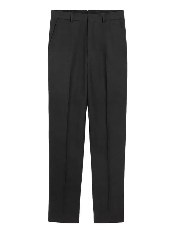 Ami Wool Wide-leg Trousers - Black