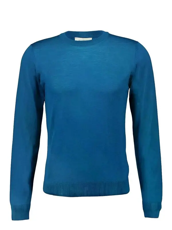 PIACENZA CASHMERE 1733 Crew-neck Merino Wool Sweater - Blue