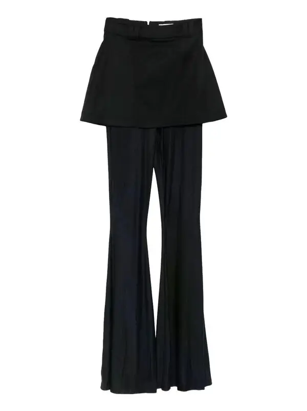 VESTIAIRE D'UN OISEAU LIBRE Belt-loops Skirt Trousers - Black