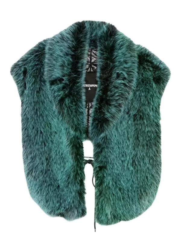 Patrizia Pepe Faux-fur Collar - Blue