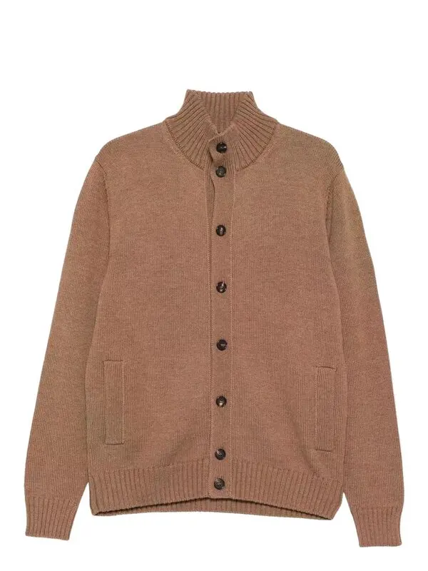 ZANONE High-neck Button-fastening Cardigan - Brown