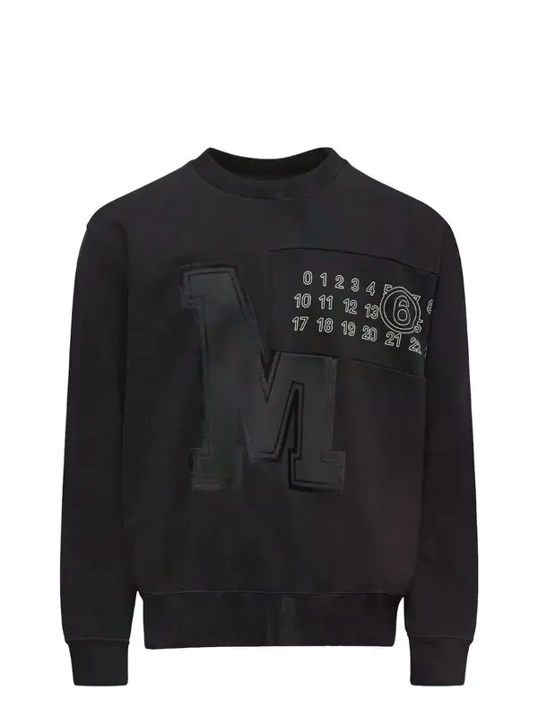 MAISON MARGIELA Appliqué Logo Sweatshirt - Black